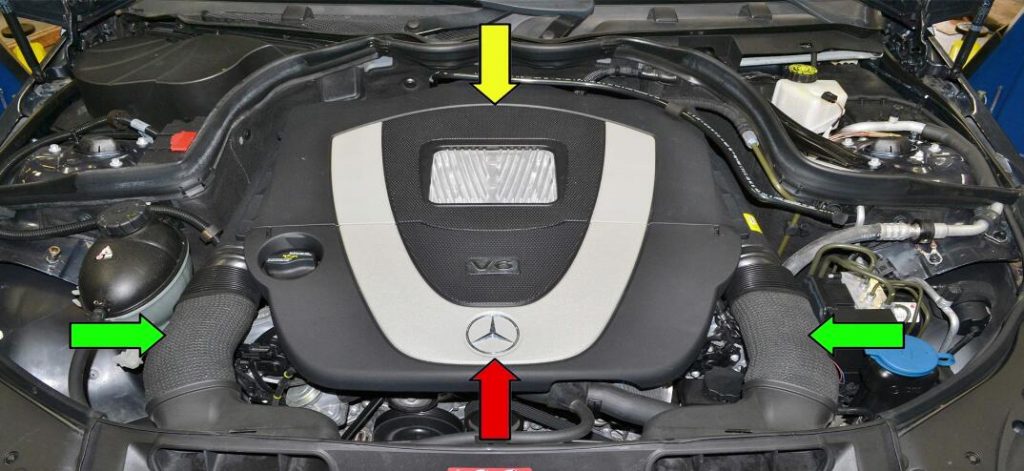 How to Remove Benz C Class W204 Engine Cover - Auto Repair Technician Home