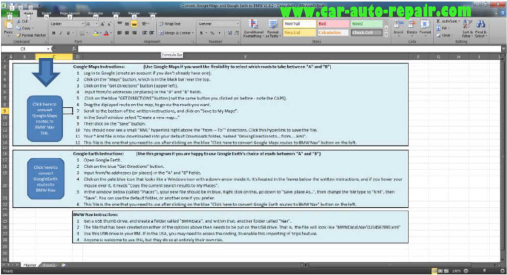 Google Maps/Google Earth Routes for BMW Navigation System - Auto Repair ...