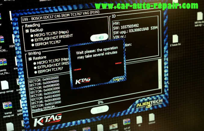 KTAG Read Out Audi BOSCH EDC17 C46 VAG ECU Data - Auto Repair ...