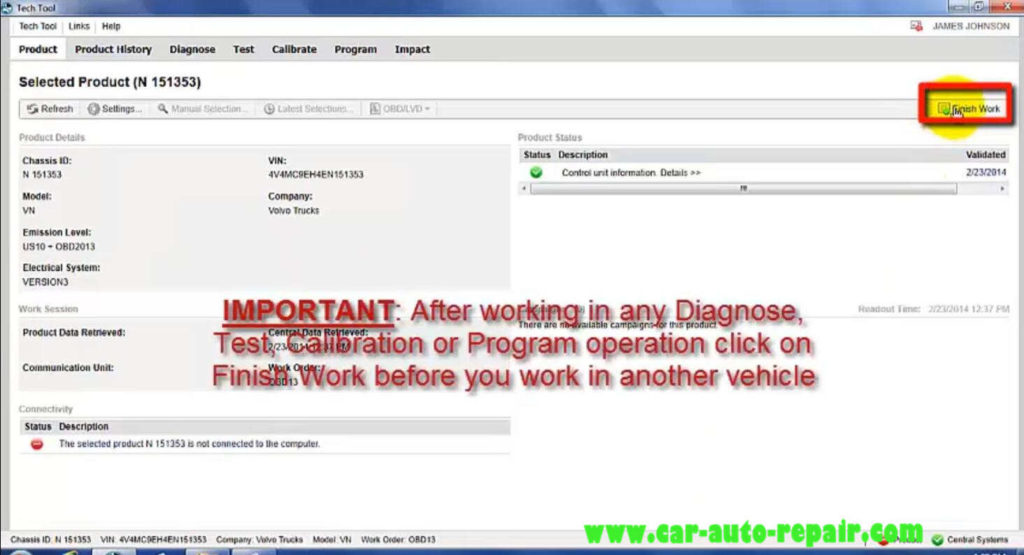 Volvo Premium Tech Tool Change Parameter P1AO5 - Auto Repair Technician ...