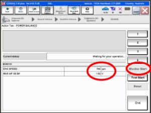 Nissan Consult 3 Plus Active Engine Cylinder Power Balance Test - Auto ...
