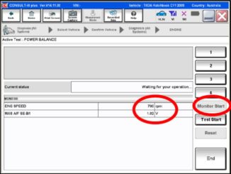 Nissan Consult 3 Plus Active Engine Cylinder Power Balance Test - Auto ...