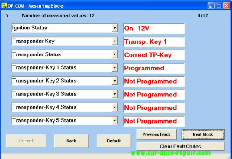 OPCOM Program Immobilizer I II Keys for Opel Guide - Auto Repair ...