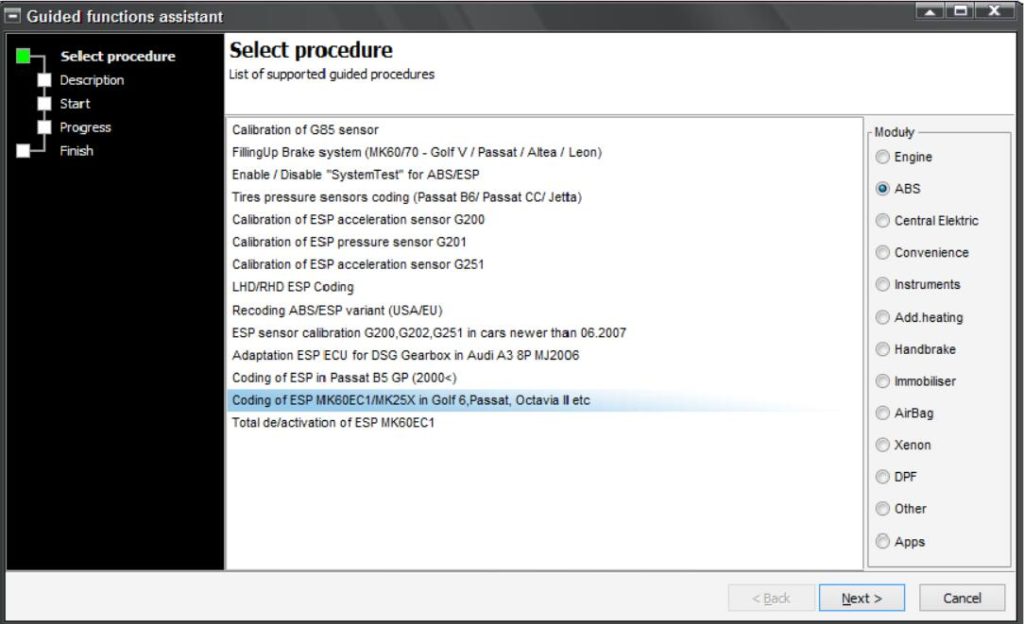 VCP System Perform ESP Deactivation for VW Golf 6,Passat,Octavia & Audi - Auto Repair Technician ...