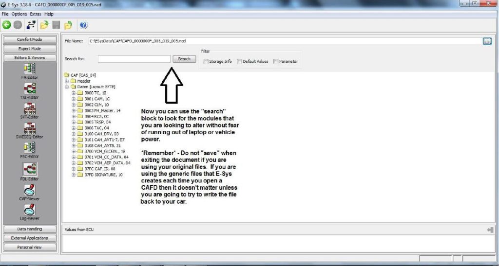 How to Use E-sys Coding Software Editors and Viewer Tab - Auto Repair ...