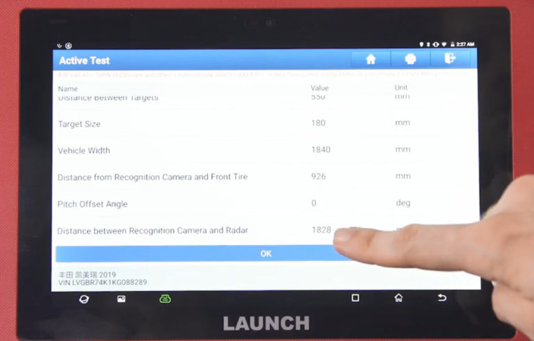 Toyota Camry 2019 Front Camera Calibration by Launch X431 ADAS - Auto ...