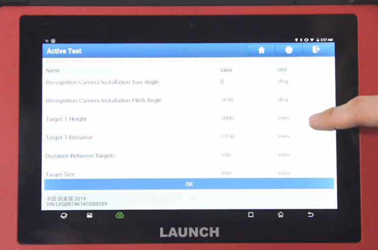 Toyota Camry 2019 Front Camera Calibration by Launch X431 ADAS - Auto ...