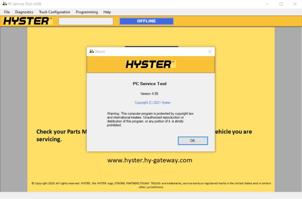 Hyster PC Service Tool 2022 2019 v4.99 v4.93 Free DownloadAuto Repair Technician Home