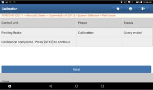 Porsche Cayenne 2011 EPB Programming after Replacement by Launch X431 ...