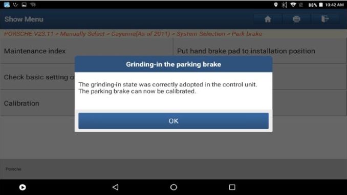 Porsche Cayenne 2011 EPB Programming after Replacement by Launch X431 ...