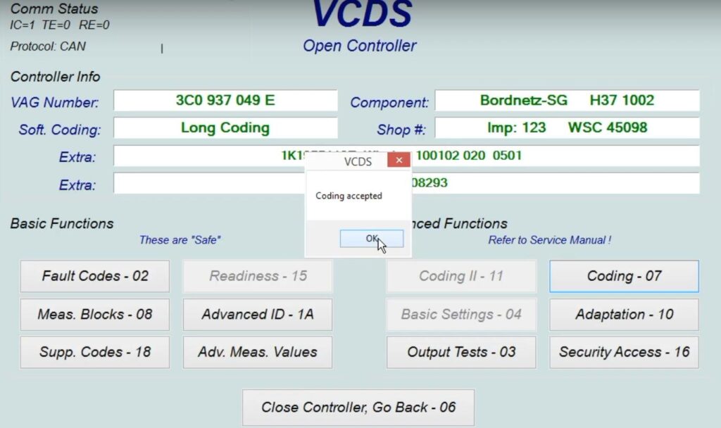 How to use VCDS delay Headlight Washer for VW Golf MK5 - Auto Repair ...