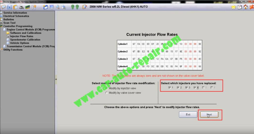ISUZU N-Series Fuel Injector Flow Rate Programming by IDSS - Auto ...