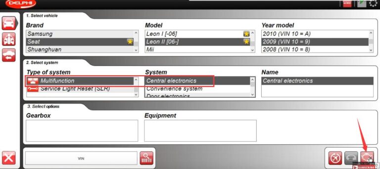 How to Read Fault Codes of Central Electronics by Delphi Ds150 on Seat Leon 1.4 TSI - Auto ...
