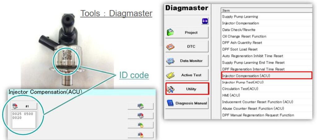 Kubota DEF Injector ID Code Programming by Diagmaster - Auto Repair ...