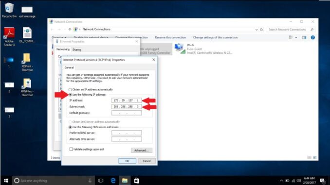 FUSO Xentry Diagnostic IP Address Setting Guide on Win7/Win8/Win10 ...