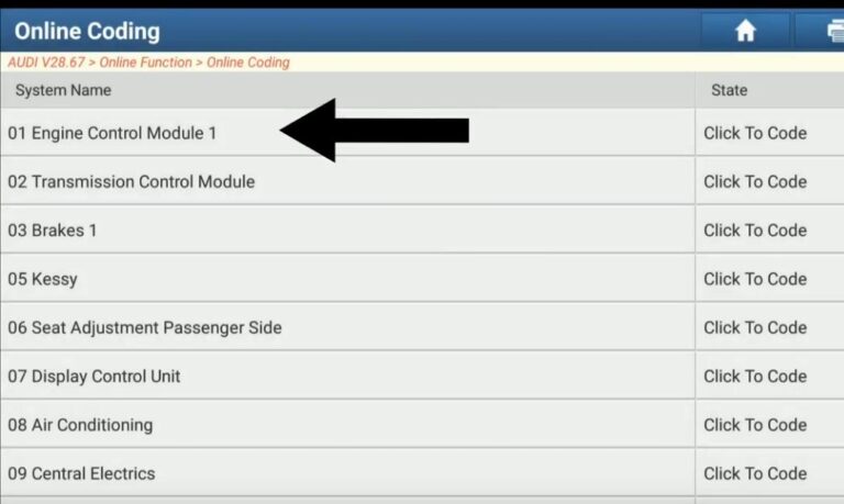 Audi A5 2014 ECU Online Long Coding by Launch X431 PAD V - Auto Repair ...