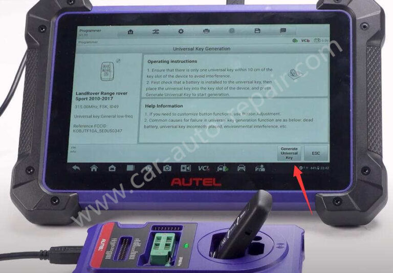 Land Rover Sport 2016 New Key Programming by Autel IM608 Pro 2 - Auto ...