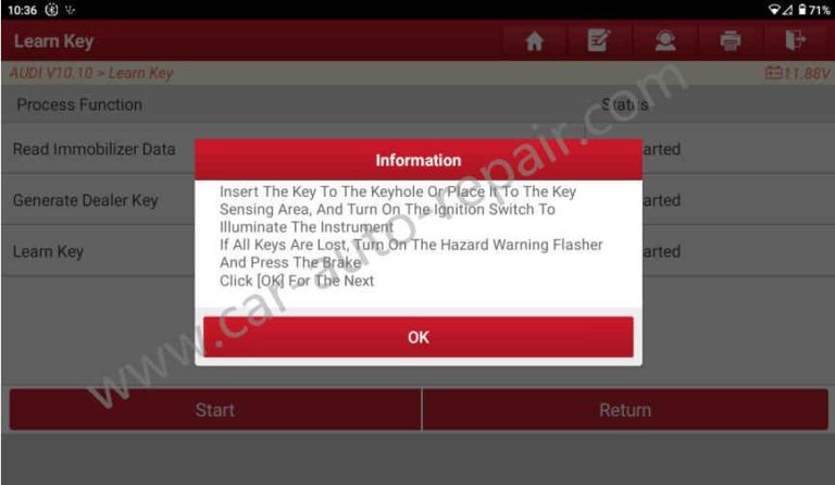 2014 Audi A8L Smart Key Programming by Launch X431 Pro - Auto Repair ...