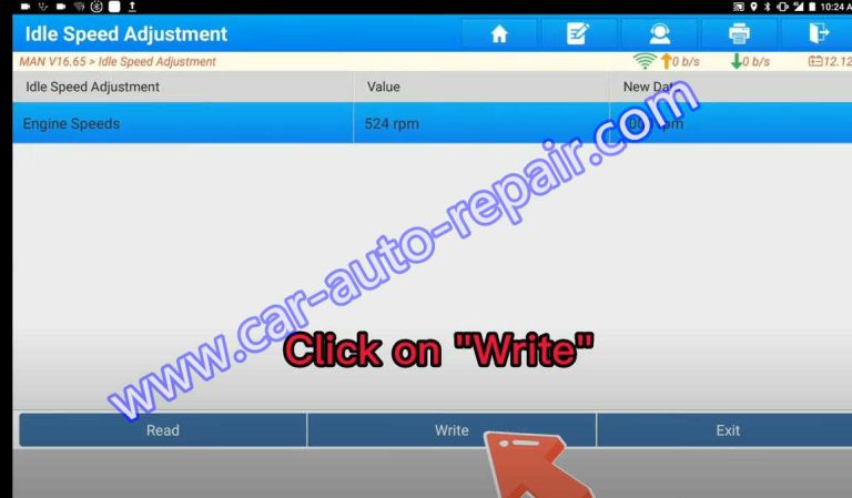 MAN Truck Idle Speed Adjustment by Launch X431 - Auto Repair Technician ...