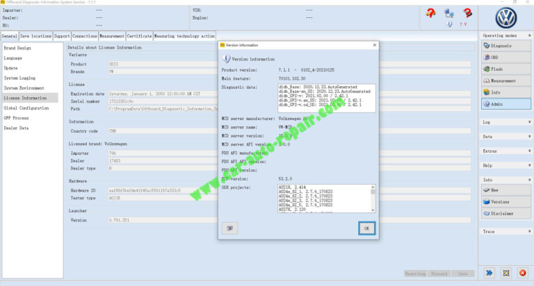 VW ODIS 7.1.1 & 5.27 Diagnostic Software Free DownloadAuto Repair Technician Home