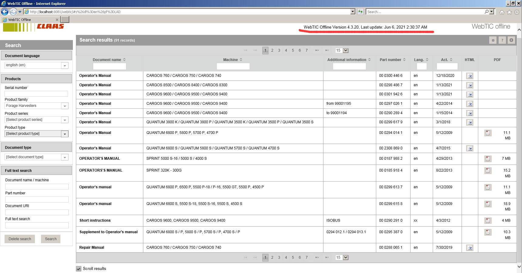 CLAAS Webtic Offline 03.2025 Repair and Service 100% Work Solution ...