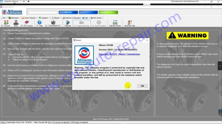 2023 2019 Allison DOC Transmission Diagnostic Software Free Download ...